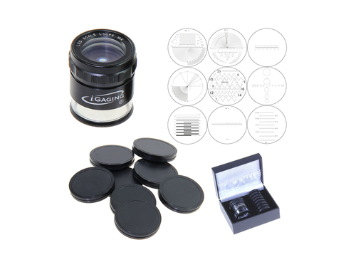 iGaging 36-LED10-9 10x Pocket Optical Comparator with all 9 reticles ...