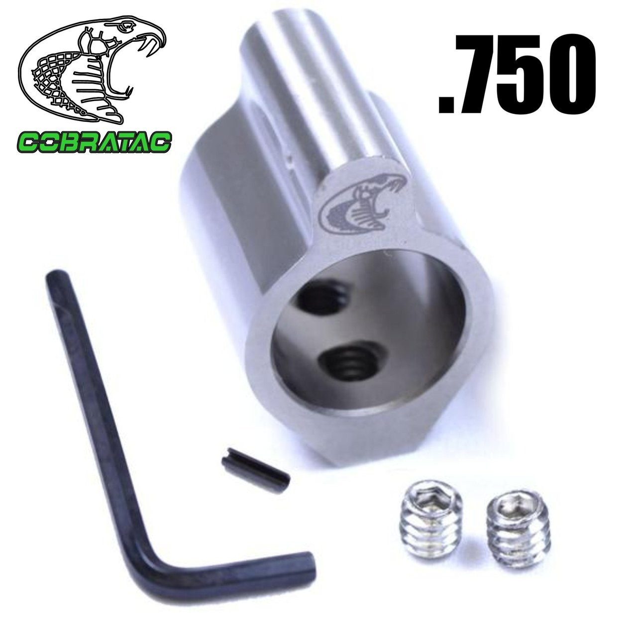 Black Label Stainless Lo Pro Gas Block .750