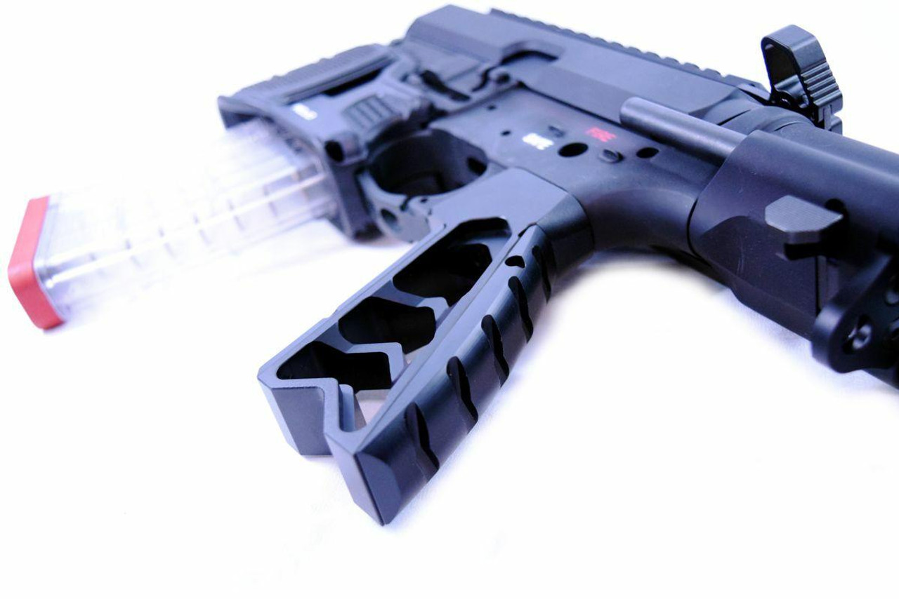 Chevron AR Grip, Skeletonized Billet | Black