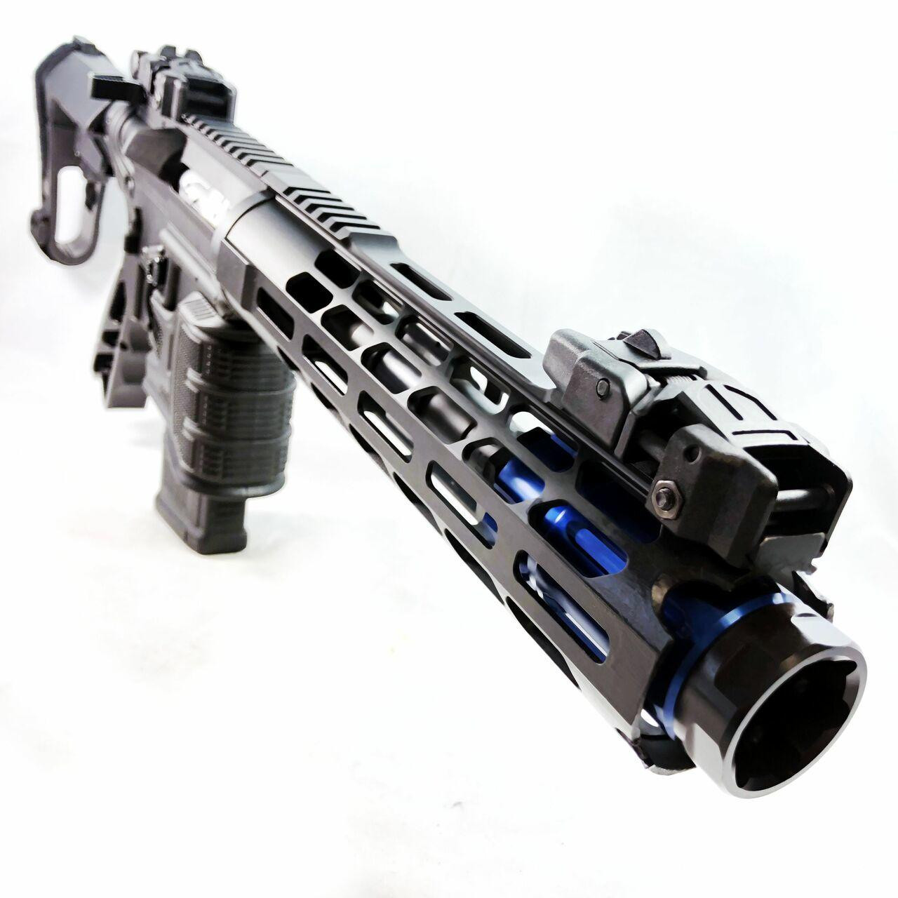 Blue 1/2-28 Fire Hog Mod-FMC - Flash Mitigation Suppressor Can System ...