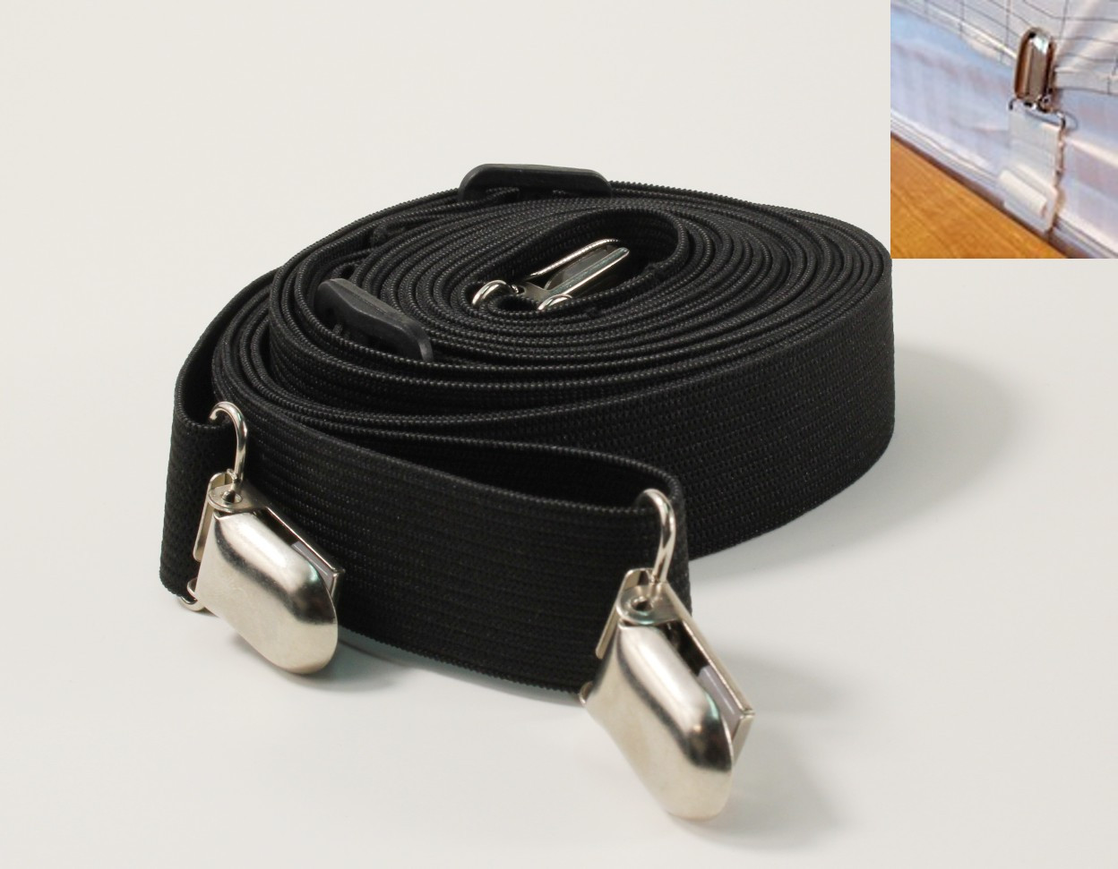Earthing Grounding Sheet Straps Set of 2, Length 90 inches, color black