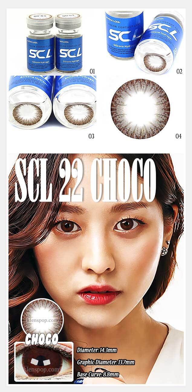 SCL 22 Choco (2pcs) 6 Months Colored Contacts | Lurube