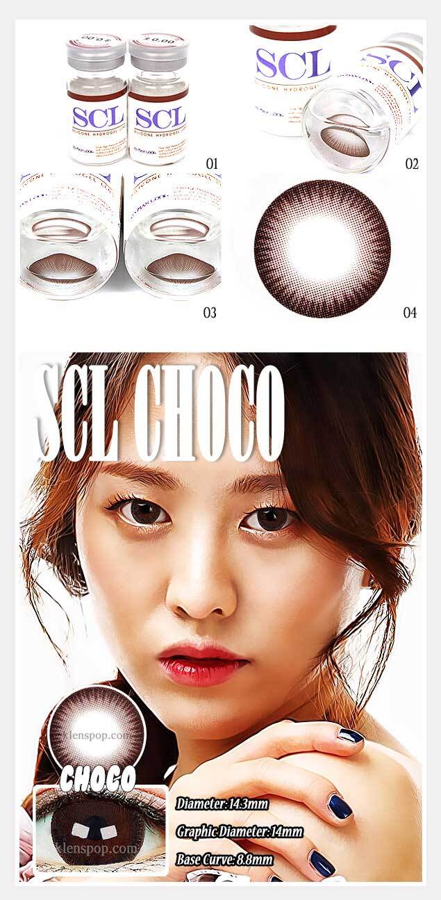 SCL Choco Silicone Hydrogel Prescription Colored Contacts