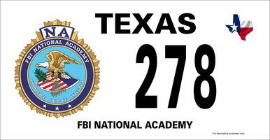 FBI NA License Plate