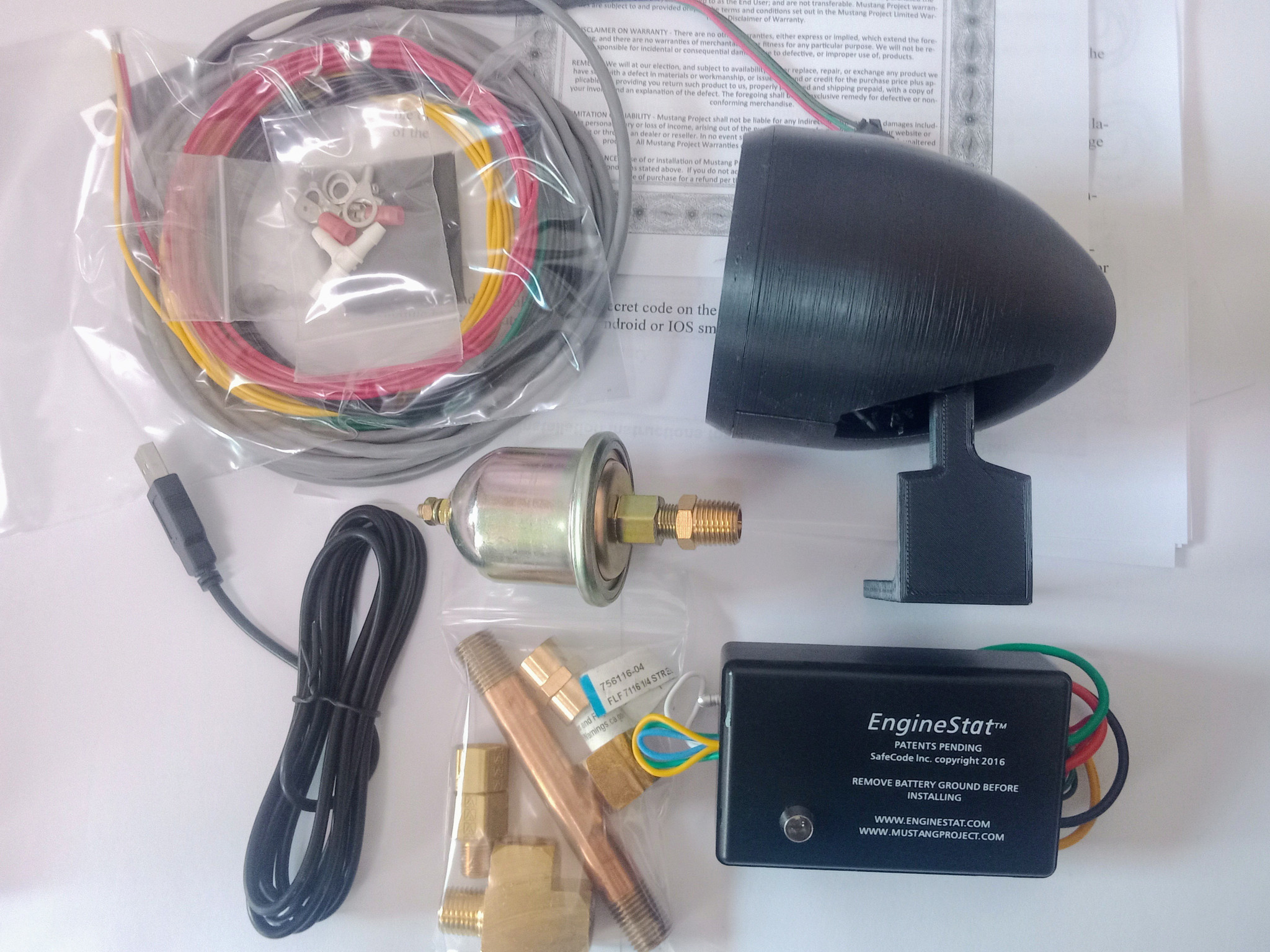 Engauge under-dash display and engine monitoring module kit