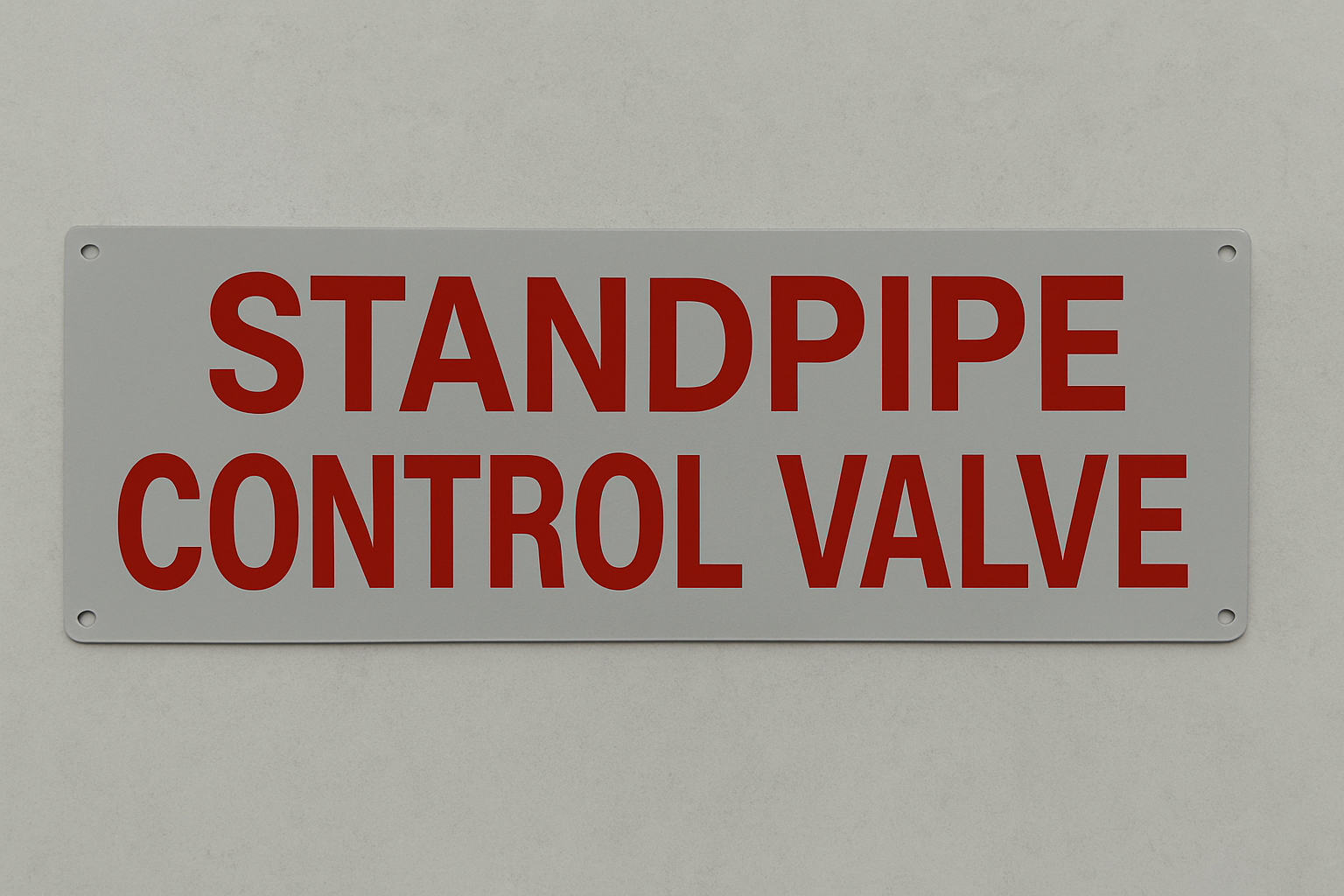 Standpipe Control valve sign ( white,Reflective, Aluminium-Rust Free ...