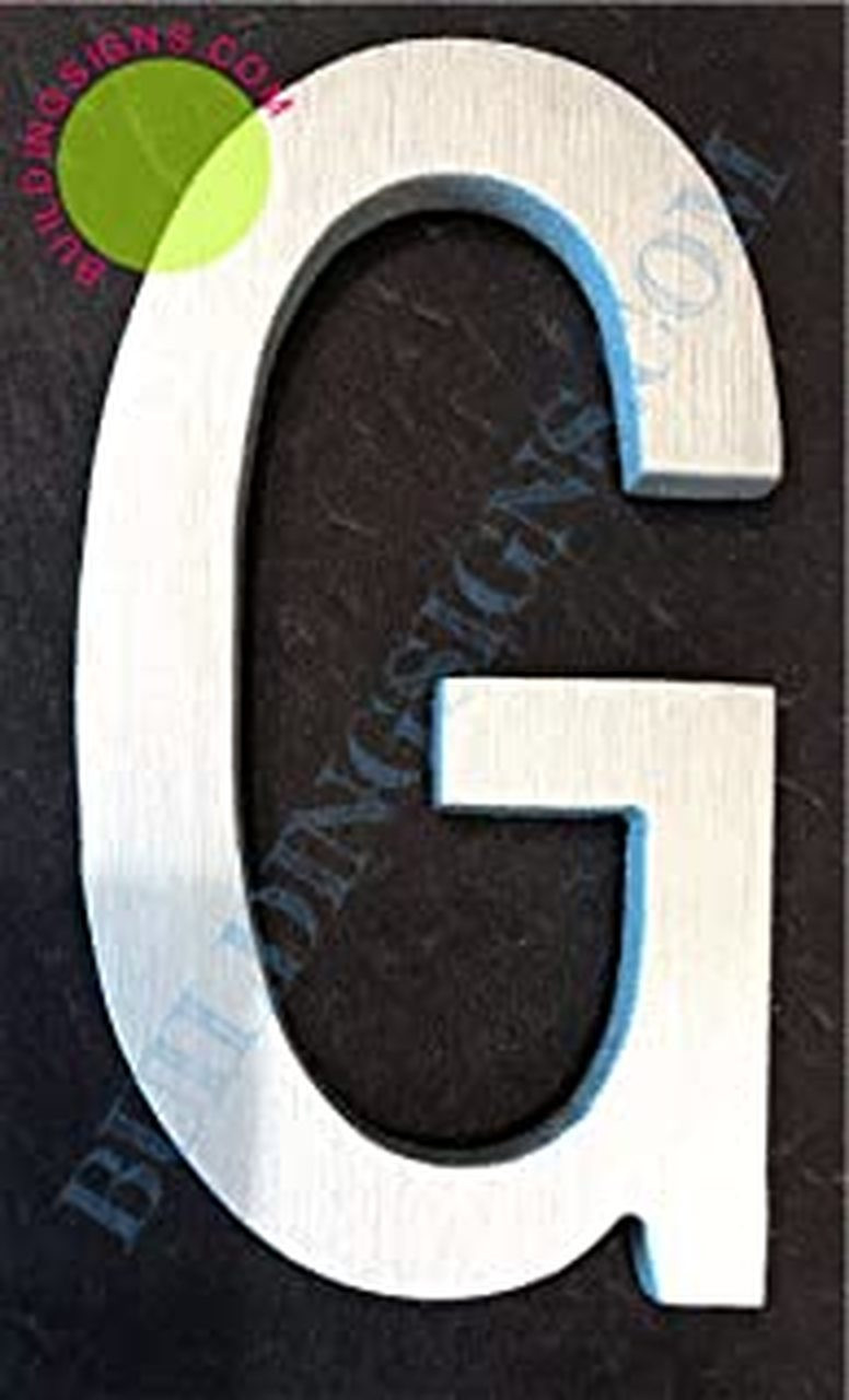 Aluminum Letter S Sign (Brush Silver,Double Sided Tape, Rust Free, 2.75 ...