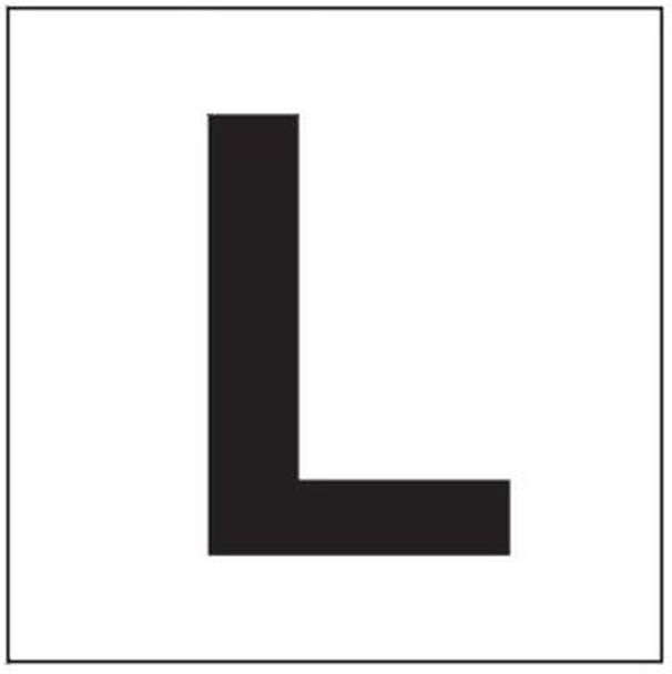 PHOTOLUMINESCENT DOOR IDENTIFICATION NUMBER L SIGN HEAVY DUTY / GLOW IN ...