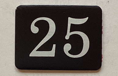 Number 25 Mailbox Number Sign / Locker Number Sign – Rust-Free Aluminum ...