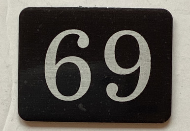 Number 69 Mailbox Number Sign / Locker Number Sign – Rust-Free Aluminum ...