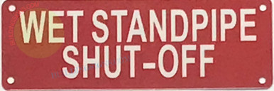Wet standpipe sign/wet stand pipe sign ( Red,Reflective, Aluminium-Rust ...