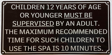 SPA NOTICE : CHILDREN 12 YEARS OF AGE OR YOUNGER MUST BE SUPERVISED BY ...