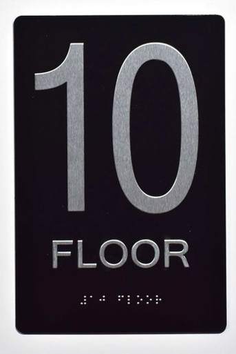 10th FLOOR SIGN 6X9 ADA -Tactile Signs 6X9 BLACK_ref 251105 - BUILDING ...