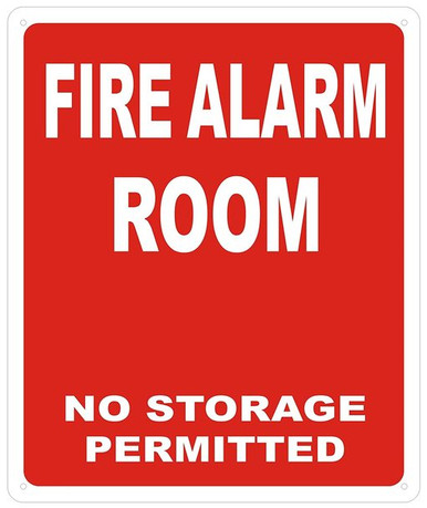 FIRE ALARM ROOM SIGN - RED ( Reflective !!! ALUMINUM , 10X12 ...