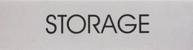 STORAGE SIGN - PURE WHITE (ALUMINUM SIGNS 2x7.75) - BUILDING SIGNS