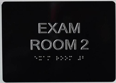 EXAM Room 2 Sign with Tactile Text and Braille Sign -Tactile Signs ...