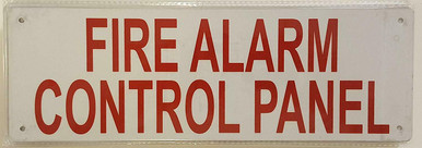 FIRE Alarm Control Panel Sign (White,Reflective, Aluminium 4X12 ...