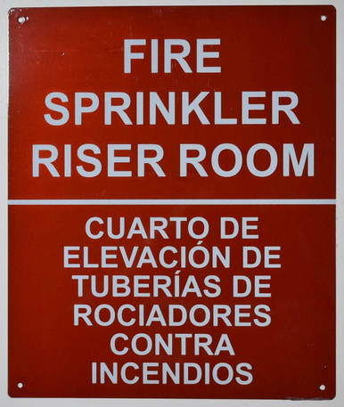 FIRE Sprinkler Riser Room Sign