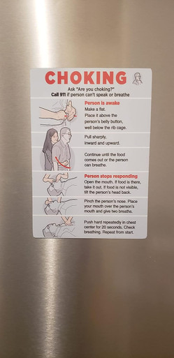 Restaurant Choking sign - Restaurant choking poster (refregirator ...