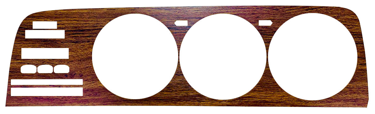 Woodgrain Gauge Cluster Overlay 1973-1985 Rectangle Turn Signals
