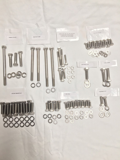 Hex Unpolished AMC V8 Stainless Bolt Kit - BJ's Full-Size Jeep Parts