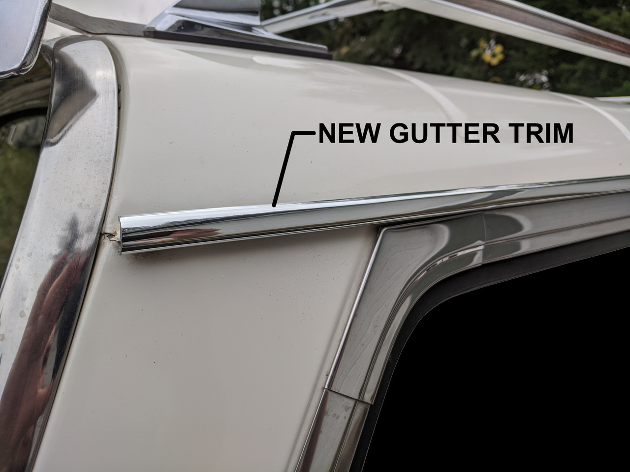 Roof Gutter Rail Chrome Trim - BJ's Full-Size Jeep Parts