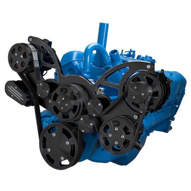 CVF Serpentine System Black Diamond - AC, Power Steering and Alternator ...