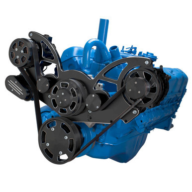 CVF Serpentine System Black Diamond - AC and Alternator BD-401-WRAPTOR-ACO