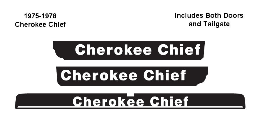 1975-1978 Cherokee Chief Decals