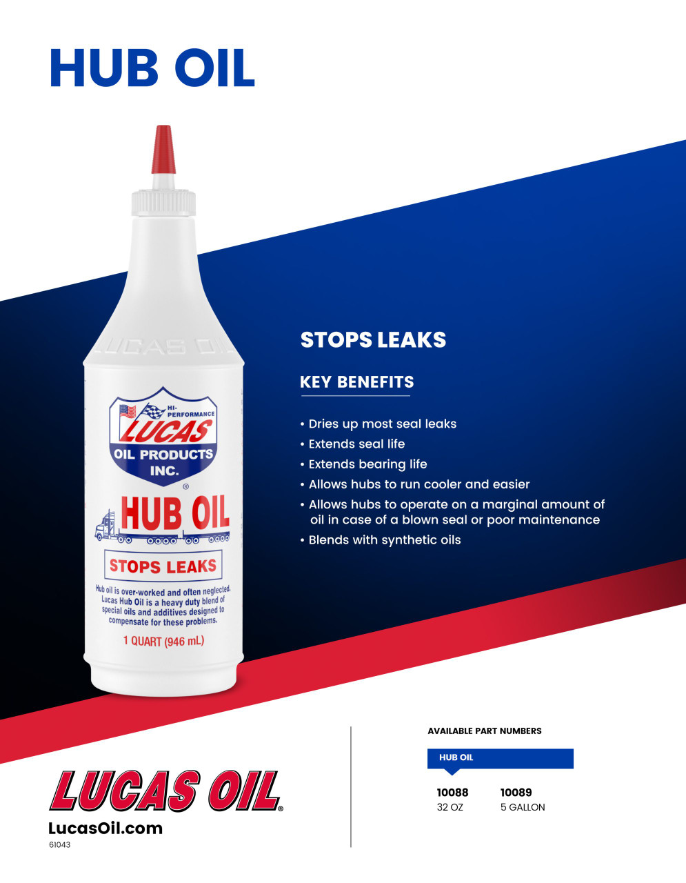 Lucas Oil Closed Knuckle Hub Oil - BJ's Full-Size Jeep Parts