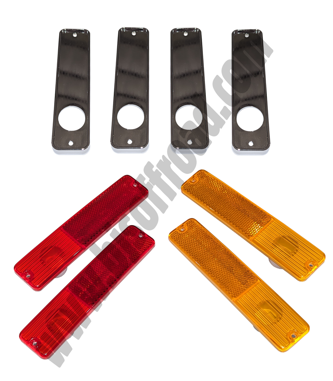 Side Marker Lenses with Bezels 1974-1978 Cherokee