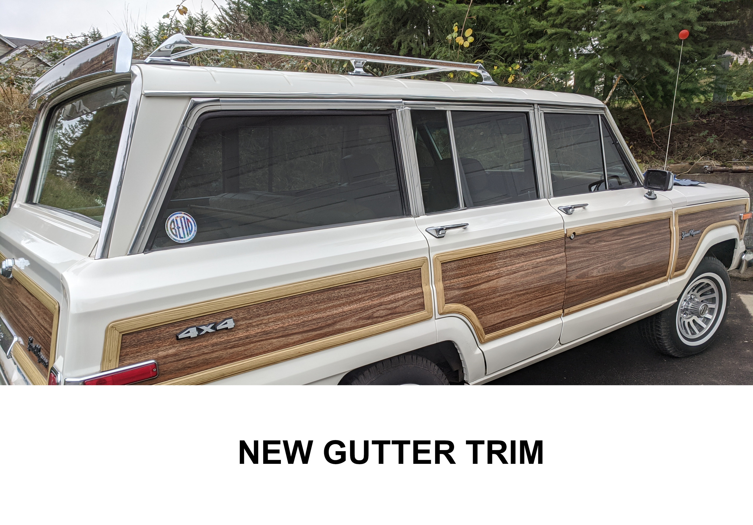 Roof Gutter Rail Chrome Trim - BJ's Full-Size Jeep Parts