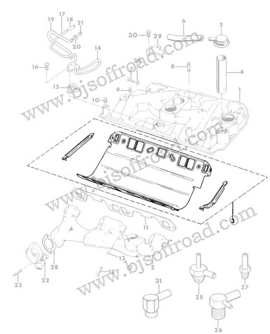 Intake Manifold Gasket with Valley Pan
