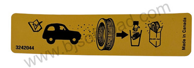 Air Cleaner Yellow Decal