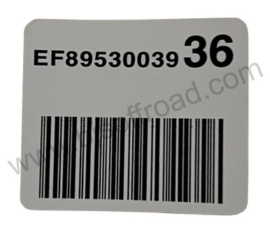 Air Cleaner Barcode (36) Decal