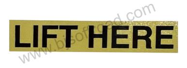 Lift Here Decal