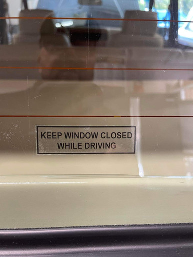 Tailgate Window Keep Window Closed While Driving Decal