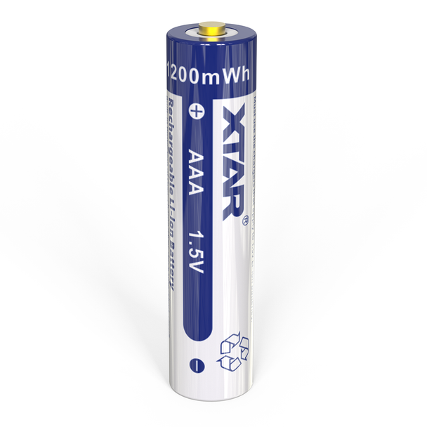 Xtar 1.5V AAA 800mAh Lithium Rechargeable Batteries | 4 Pack