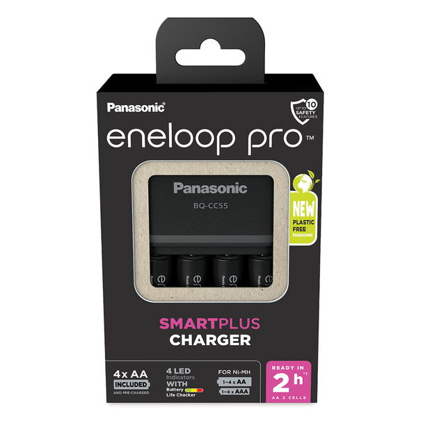 Panasonic Eneloop SmartPlus Charger inc. 4 x Eneloop Pro AA 2500mAh ...
