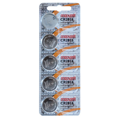Maxell CR2016 Coin Cells (5 Pack)