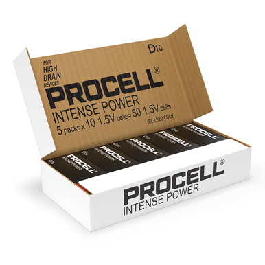 Duracell Procell Intense Power D LR20 PX1300 Batteries | Box of 50