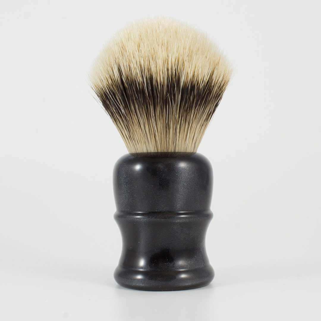 Acrylic Shaving Brush Handle - Obsidian - Shave Forge