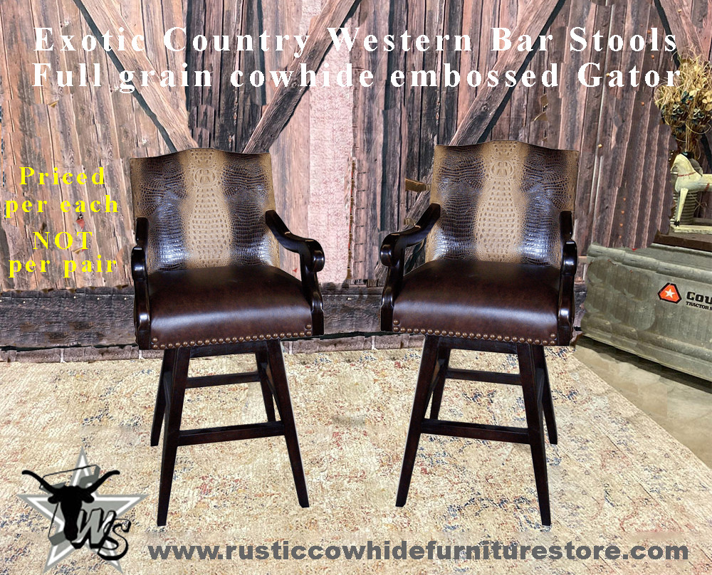 Rustic country western bar stools