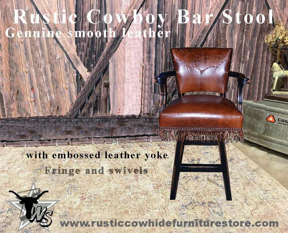 Rustic country western bar stools