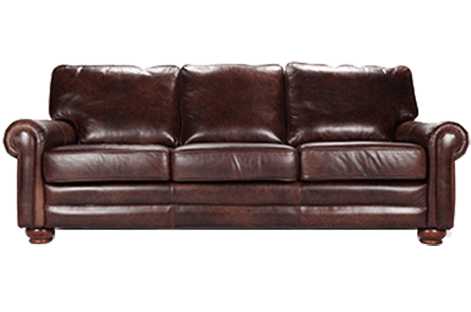 Top Shelf Rustic Log Cabin All Genuine Leather Sofa