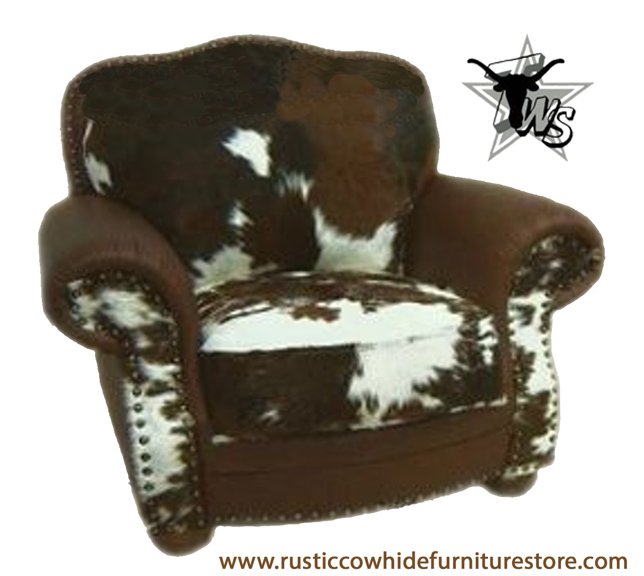 Traditional leather rustic log cabin recliner