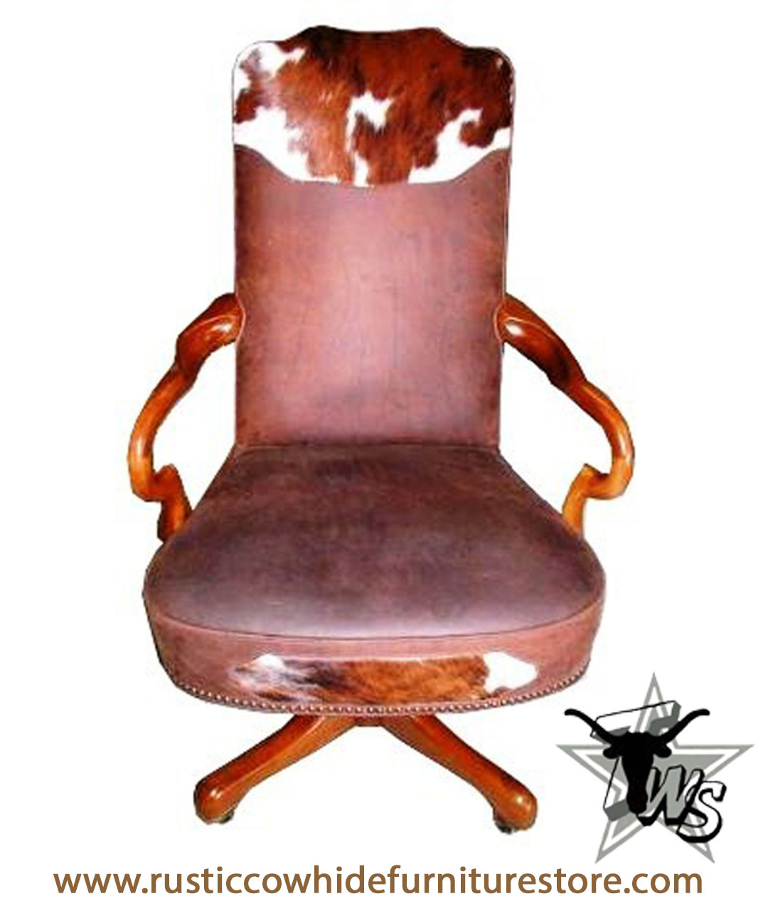 Country Western Cowhide Furniture - Rustic Office - Rustic Cowhide ...
