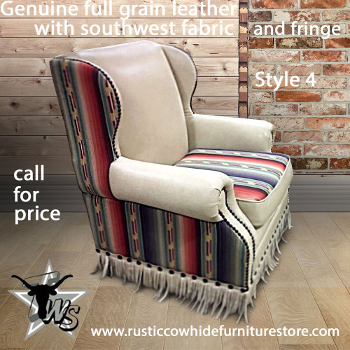 Rustic log cabin wing chair or recliner