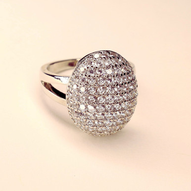 Twilight Engagement Ring Sterling Silver - Dazzling Desires