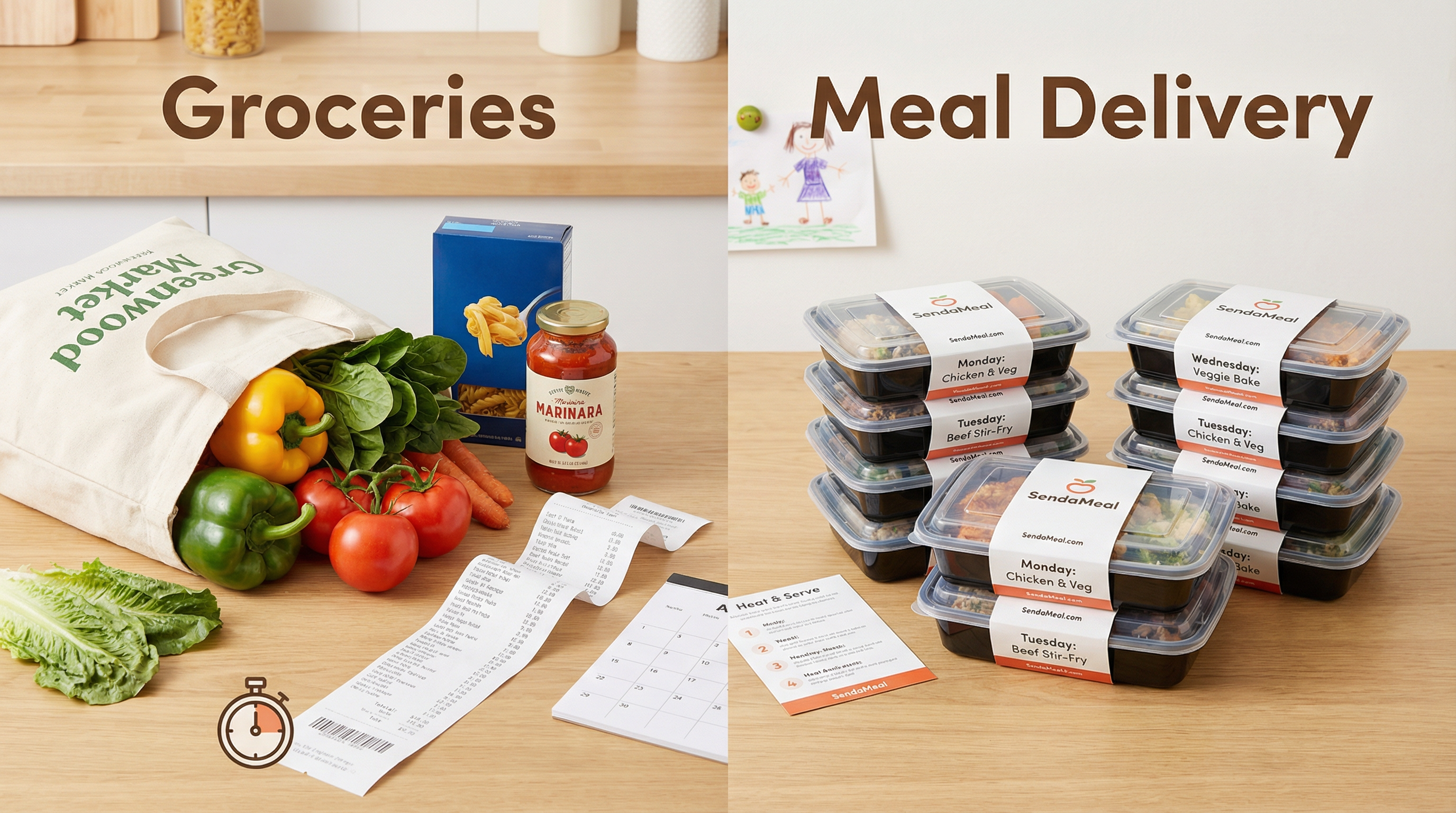 Meal Delivery vs Groceries: Cost Compare - SendaMeal.com